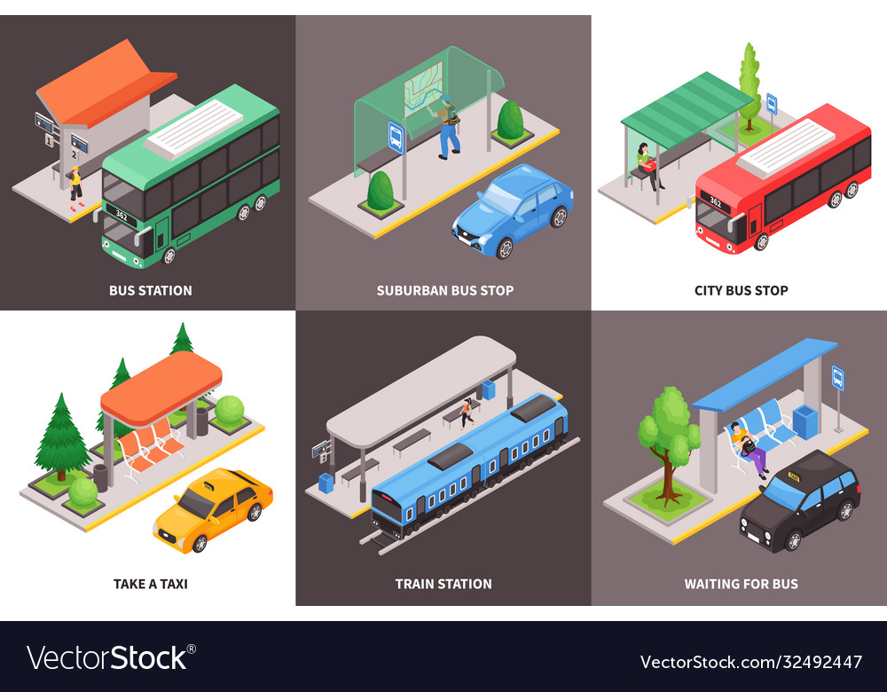 Public stop design concept Royalty Free Vector Image