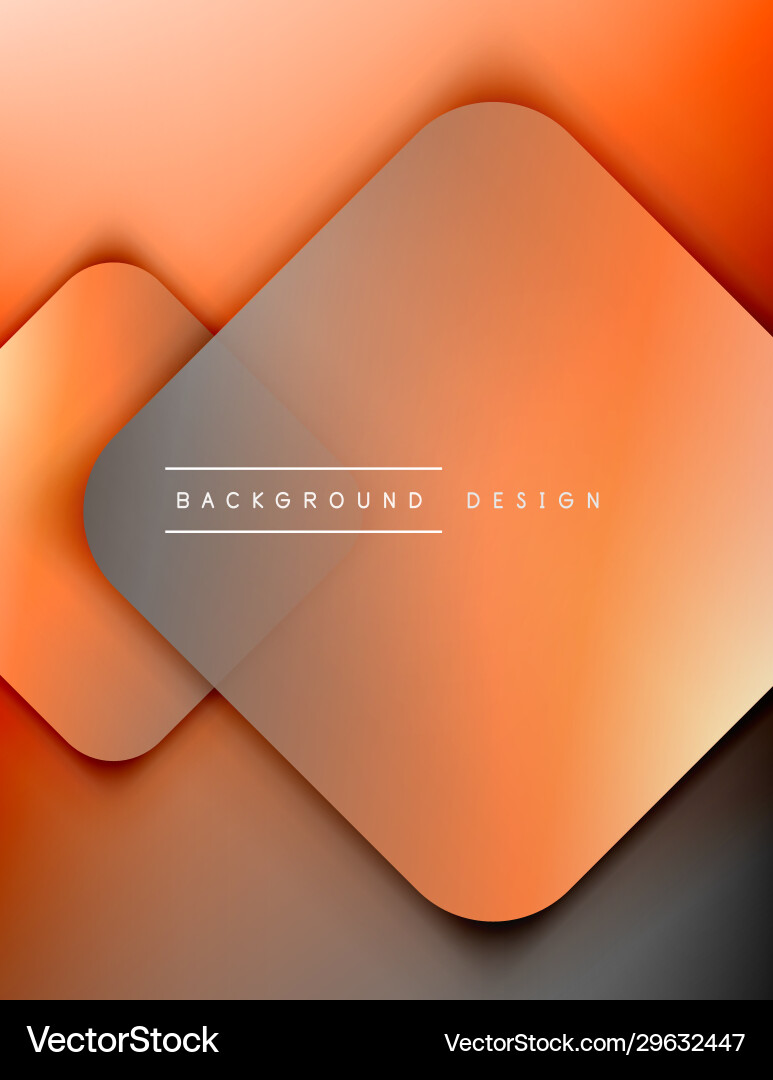 Rounded squares shapes composition geometric Vector Image