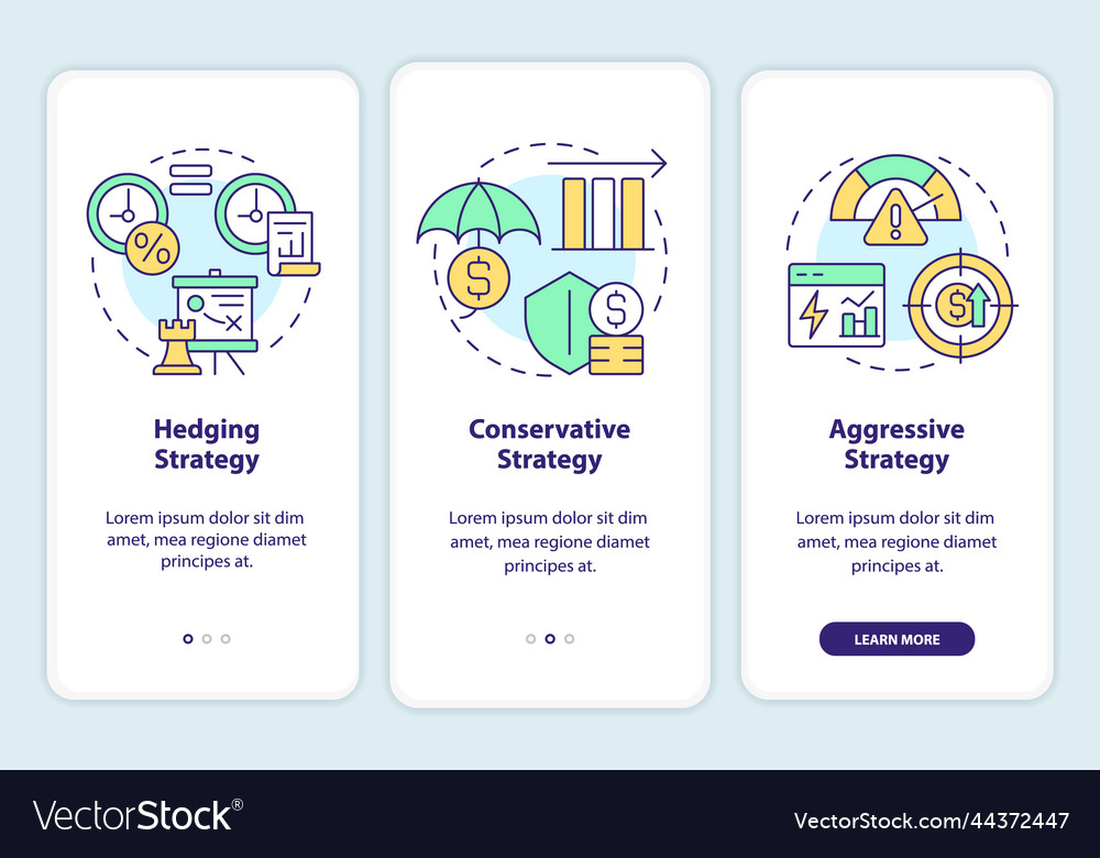 Types of working capital strategies onboarding Vector Image Types of working capital strategies onboarding Vector Image