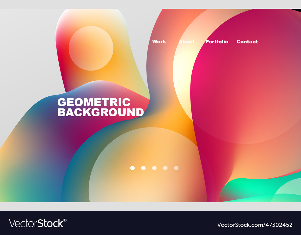 Abstract liquid background for your landing page Vector Image