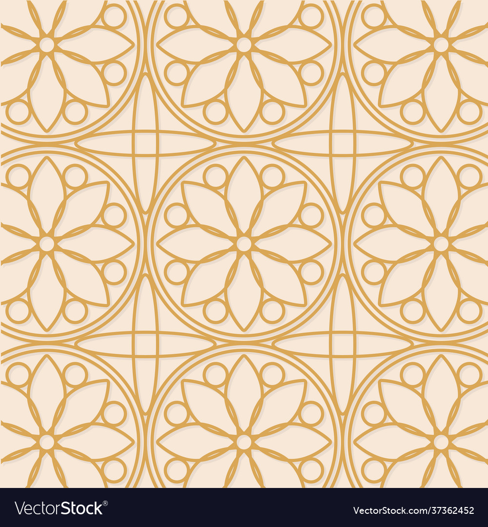 Arabesque floral pattern background Royalty Free Vector
