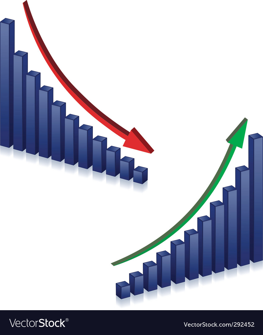 Business failure and growth graphs Royalty Free Vector Image Business failure and growth graphs Royalty Free Vector Image