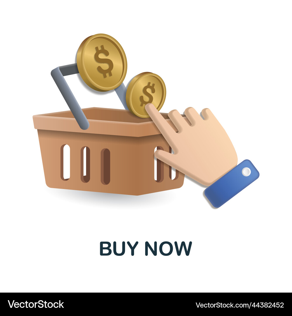 Buy now icon 3d from black friday collection Vector Image