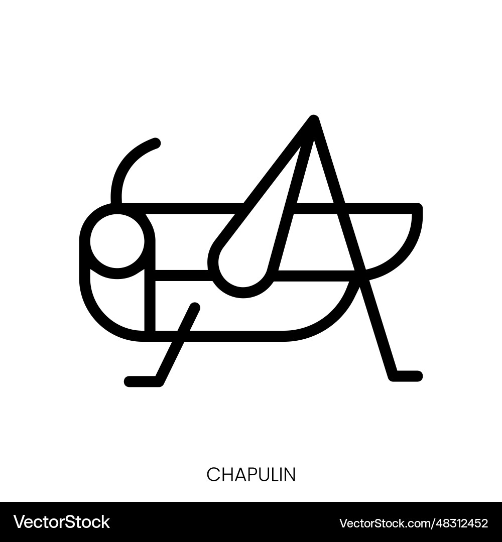 Chapulin icon line art style design isolated Vector Image