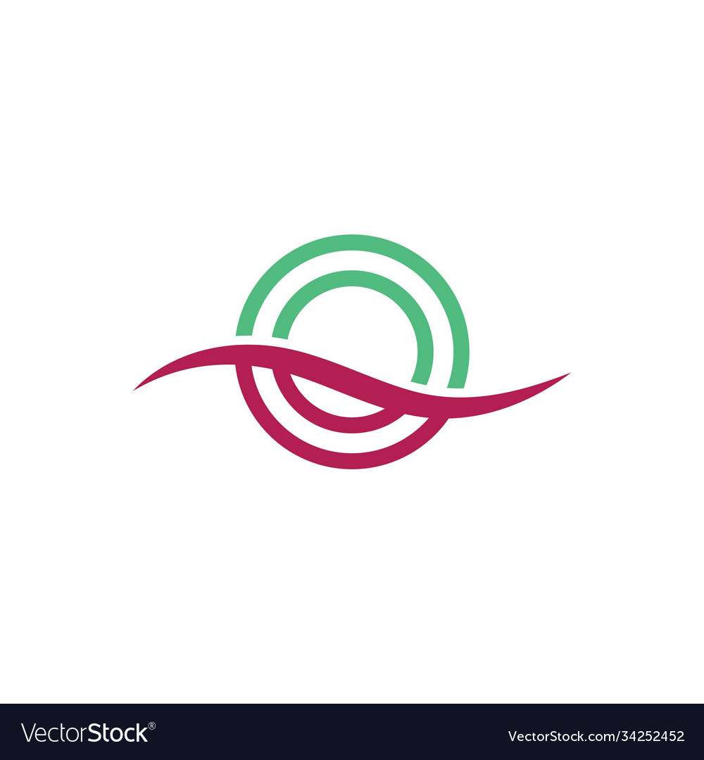 Circle ring logo template Royalty Free Vector Image