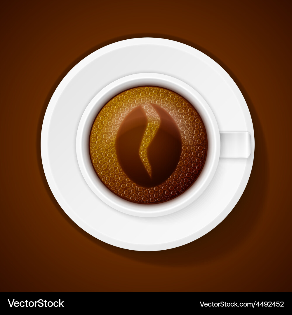 Cup of coffee with symbol Royalty Free Vector Image