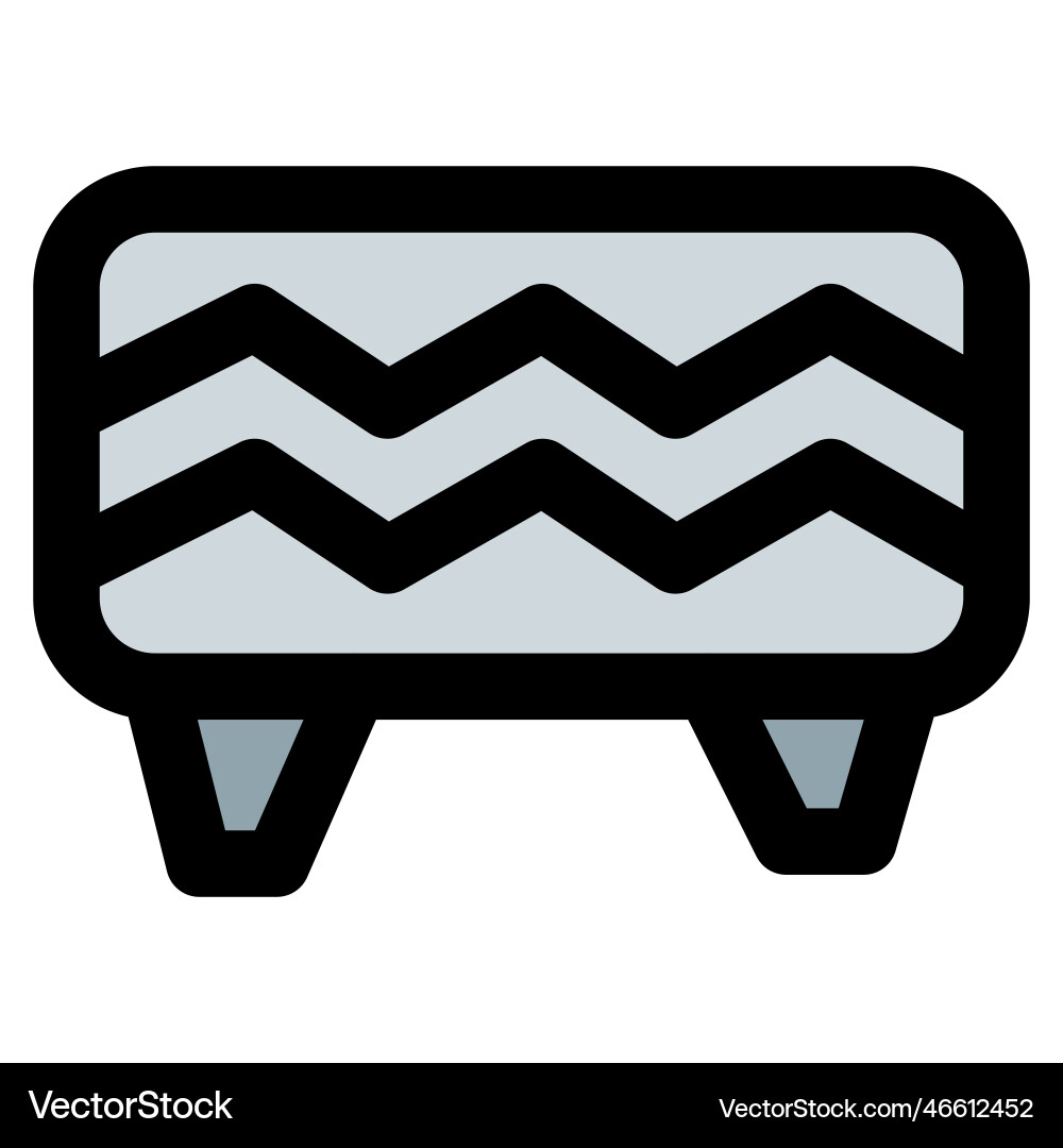 Cushioned tuffet used for footrest Royalty Free Vector Image