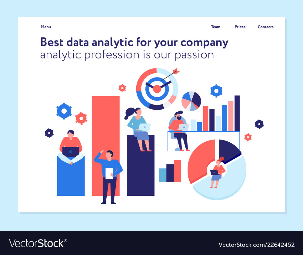 Data analytics concept banner Royalty Free Vector Image