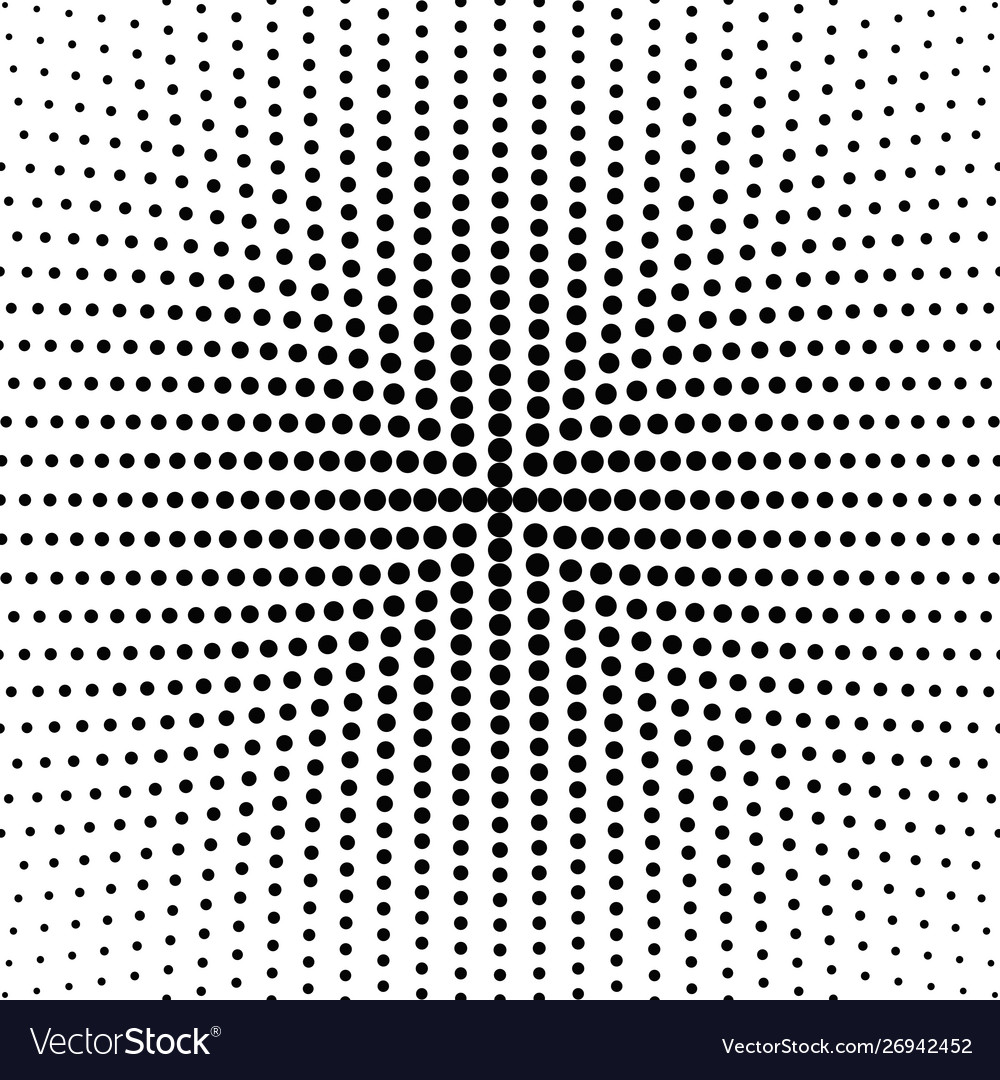 Geometric halftone round circle pattern Royalty Free Vector