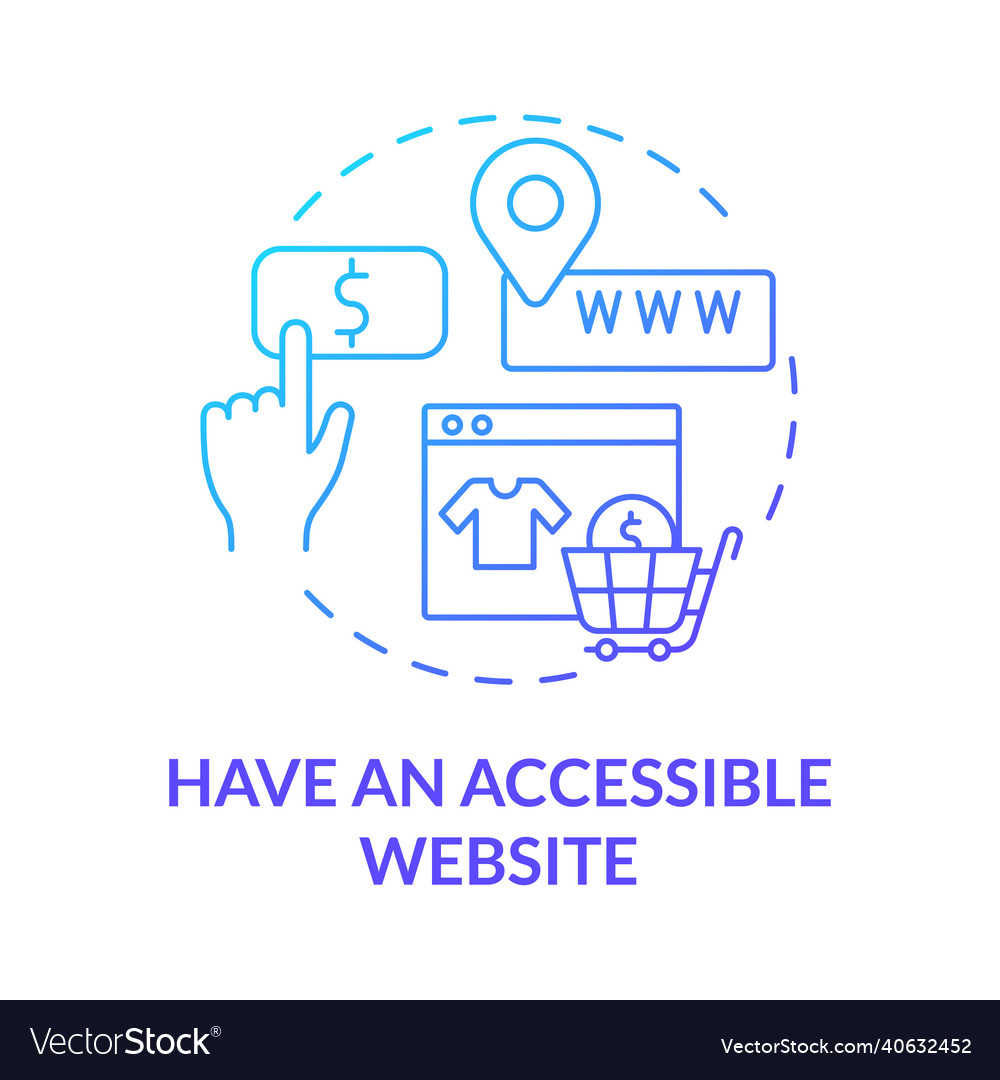 Have accessible website blue gradient concept icon