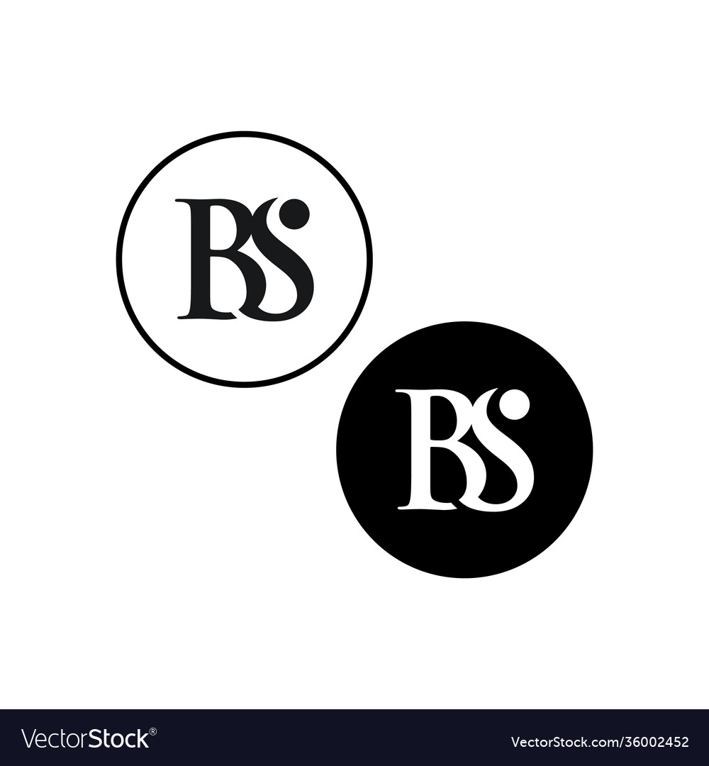 Initial bs logo design template Royalty Free Vector Image