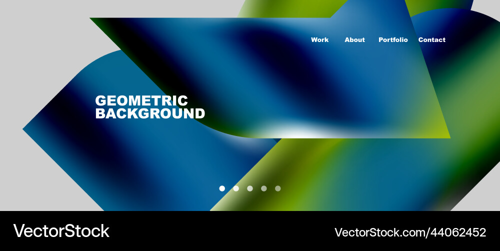 Landing page background template colorful plastic Vector Image
