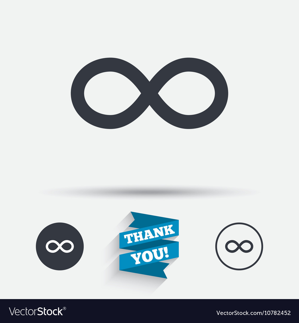 Repeat icon loop symbol infinity sign Royalty Free Vector