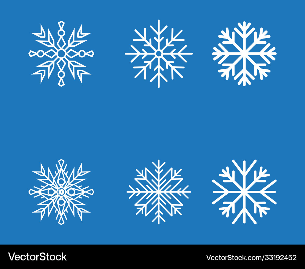 Snowflakes style design for labels badges Vector Image