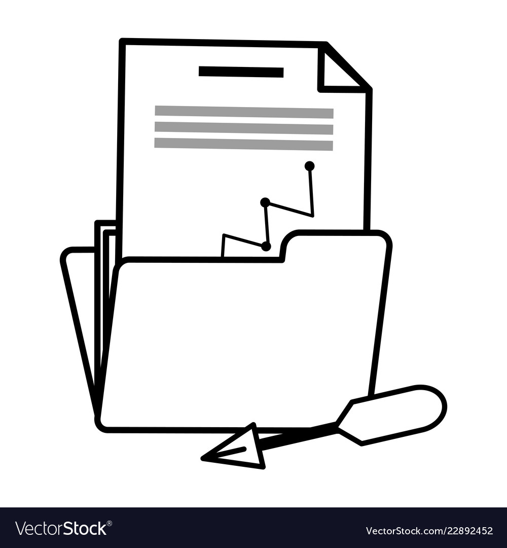 Technology digital folders documents Royalty Free Vector