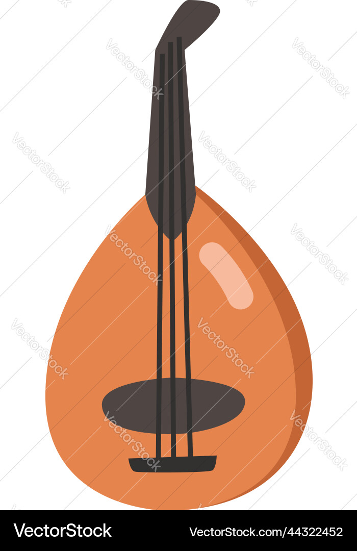 Wooden ud on a white background Royalty Free Vector Image