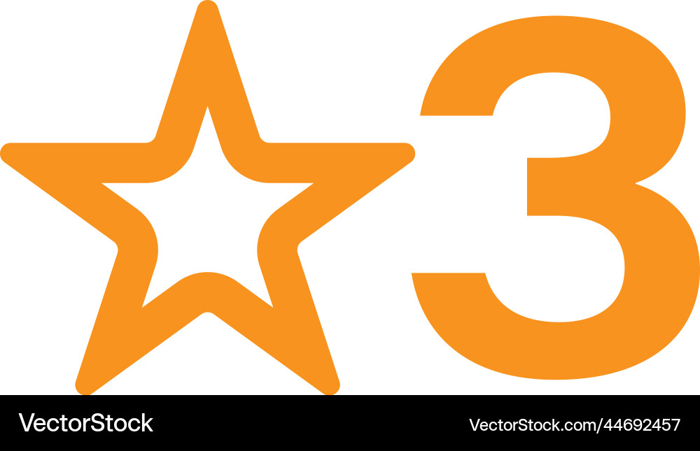 3 stars icon design template isolated Royalty Free Vector