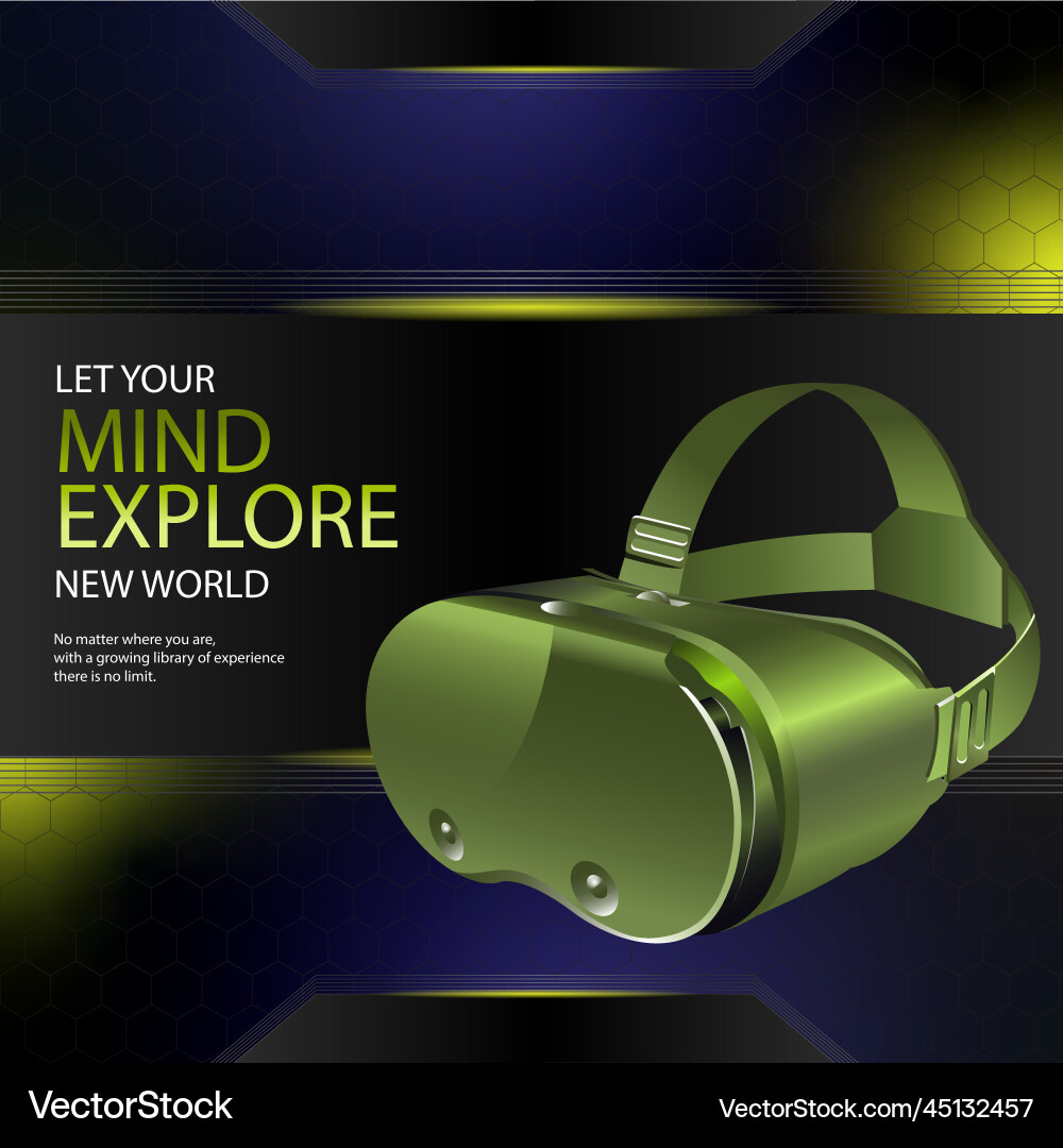 Banner design of let your mind explore Royalty Free Vector
