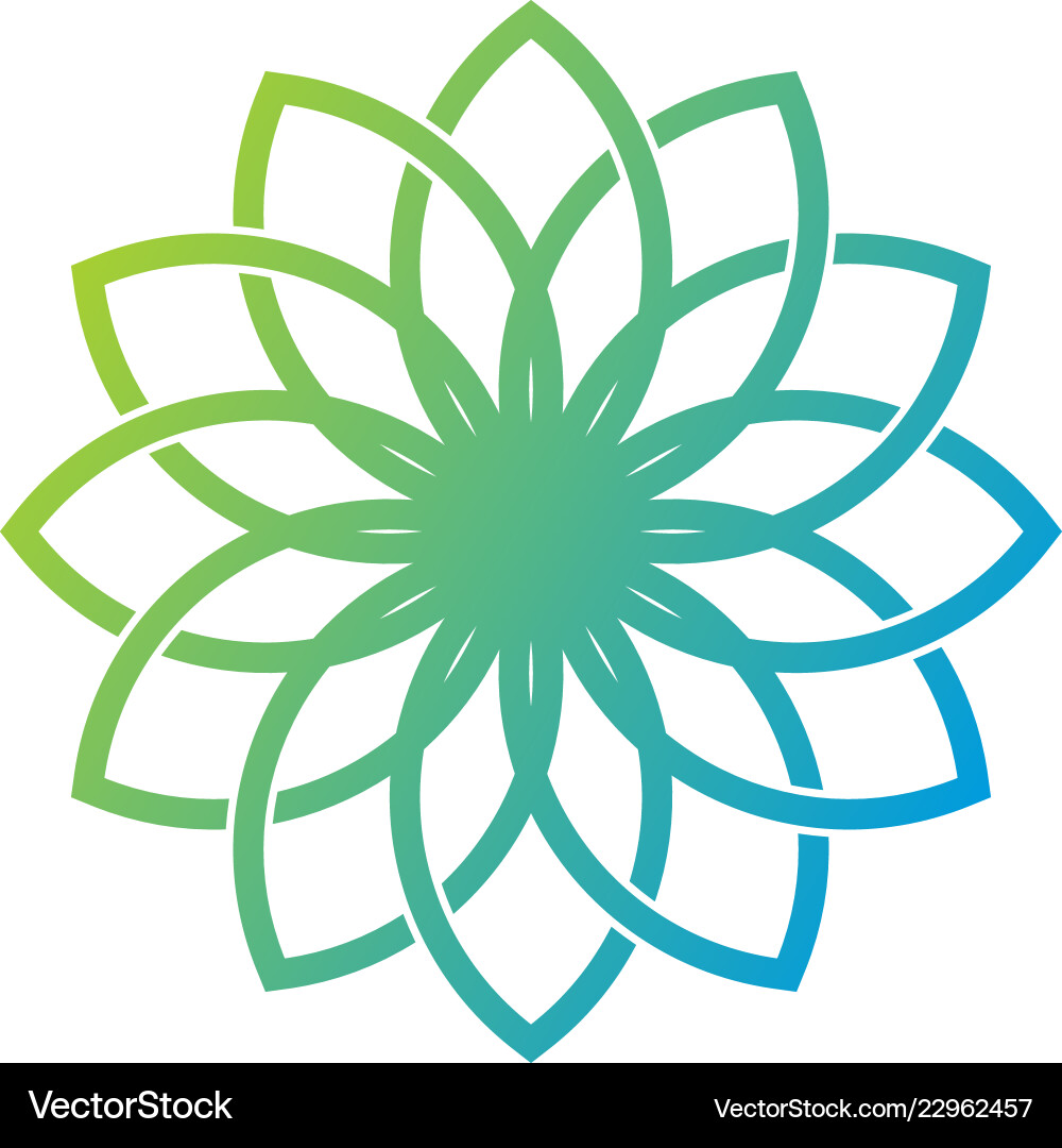 Flower wellness logo icon design Royalty Free Vector Image