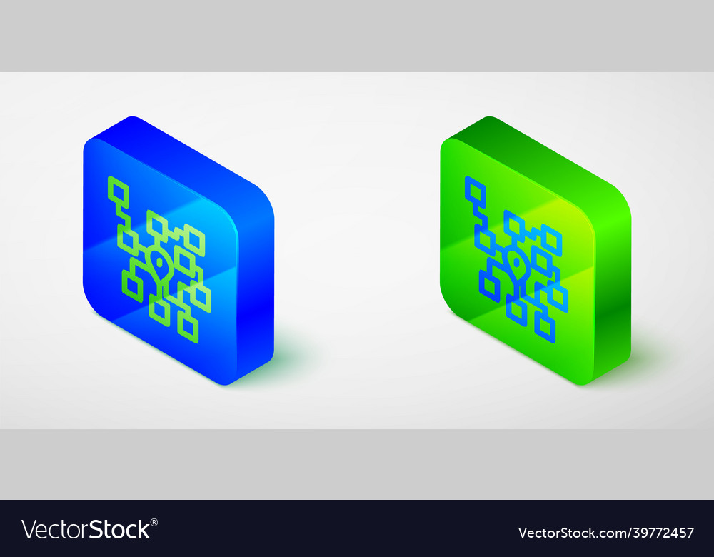 Isometric line neural network icon isolated grey Vector Image Isometric line neural network icon isolated grey Vector Image