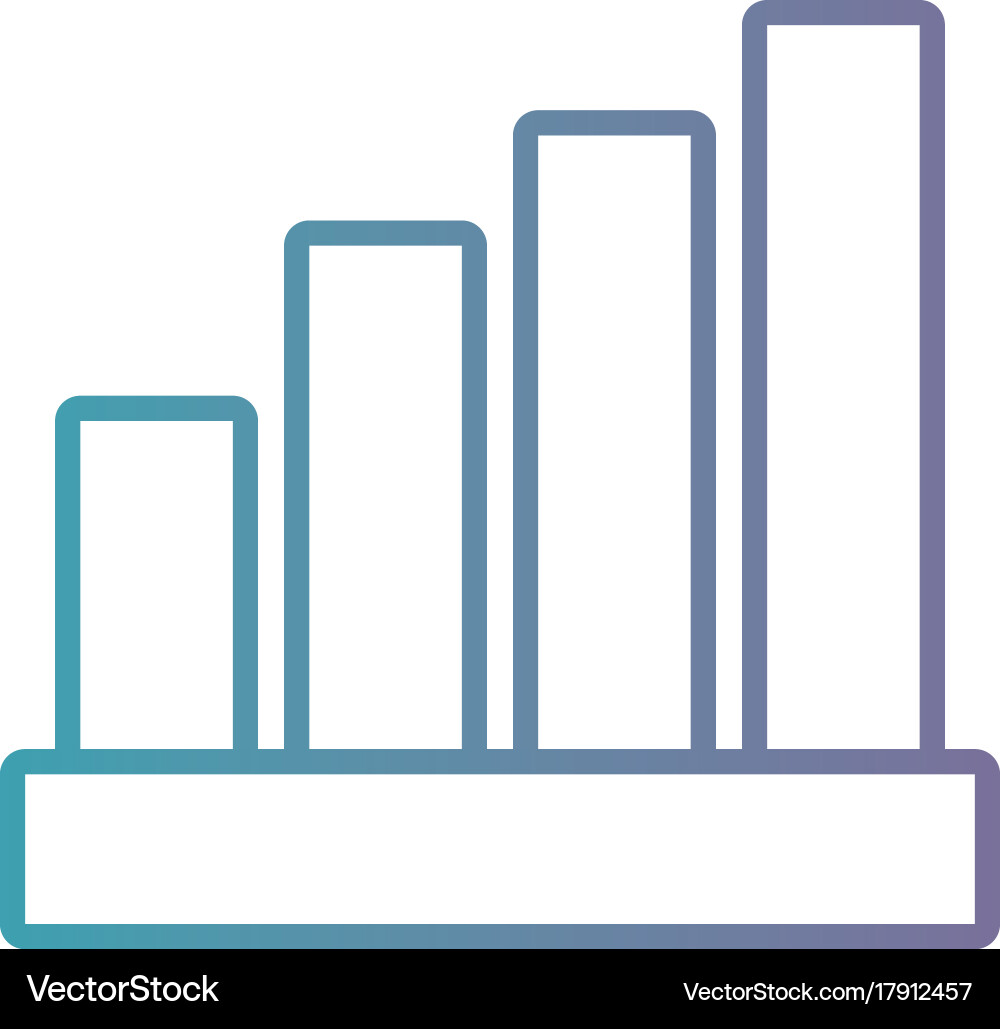 Line statistics diagram bar to histogram Vector Image
