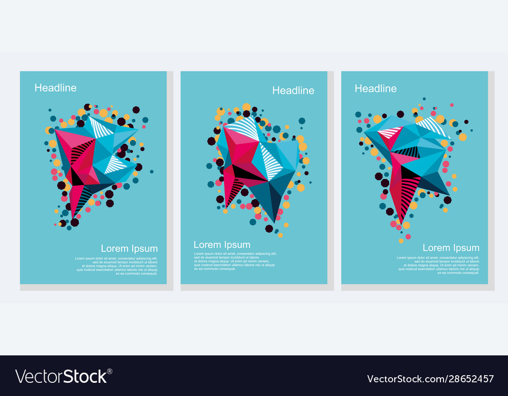 Modern geometry polygons design art for template Vector Image