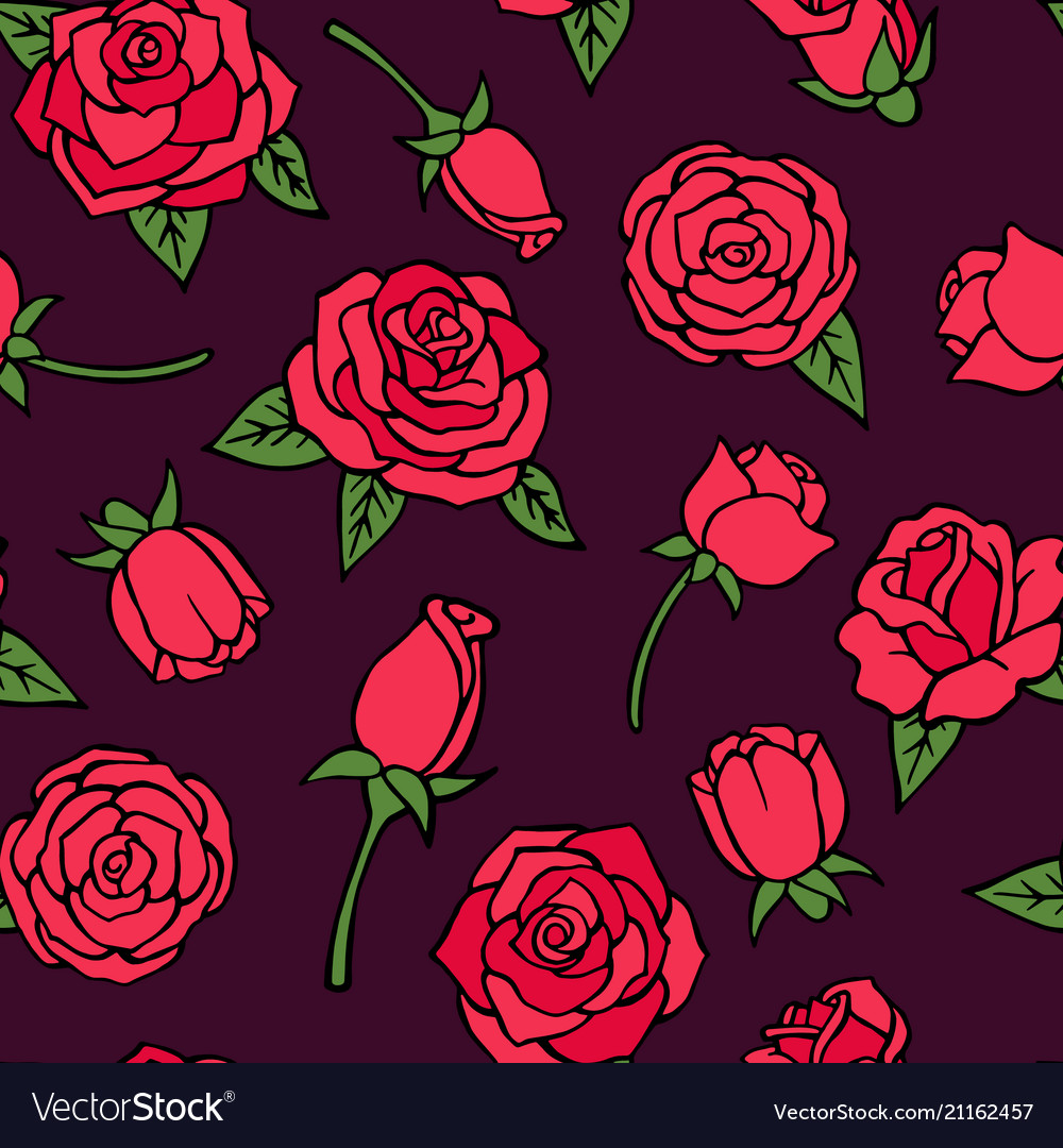 Seamless pattern with red Royalty Free Vector Image