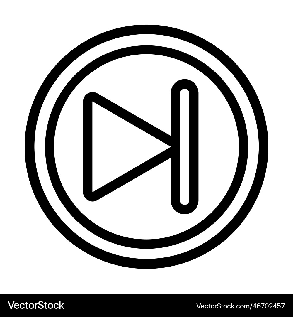 Skip thick line icon for personal and commercial Vector Image