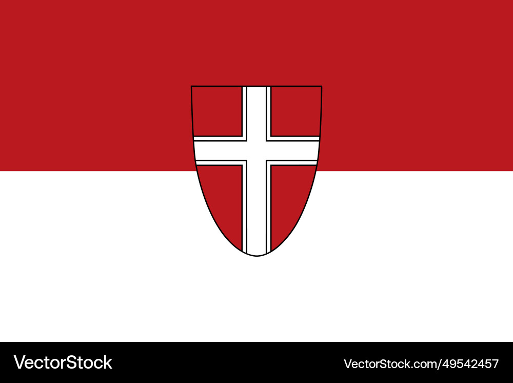 State flag of vienna Royalty Free Vector Image