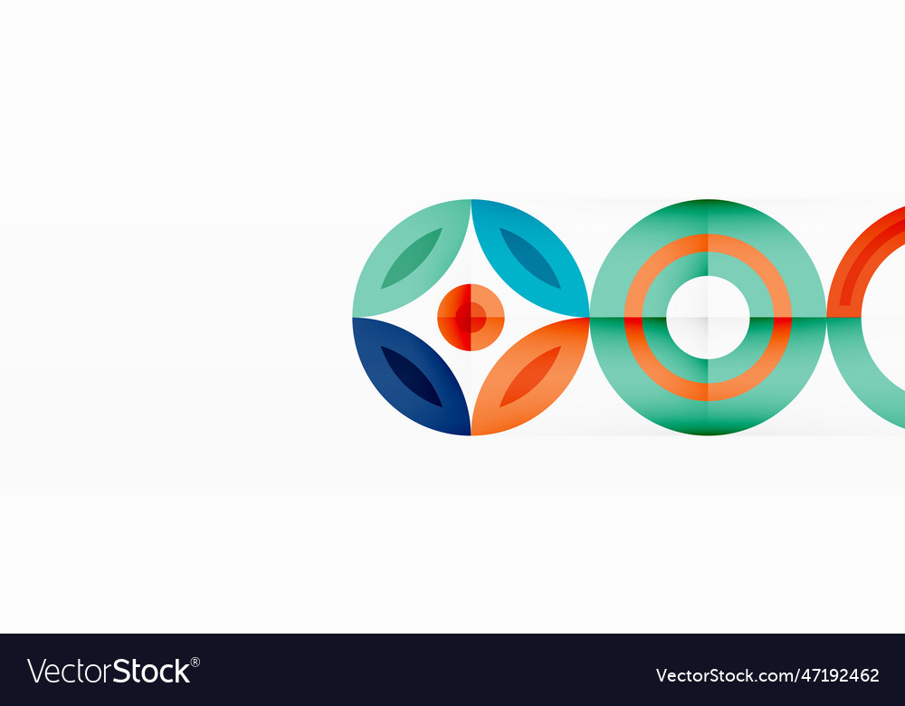 Abstract background - minimalist circles and round