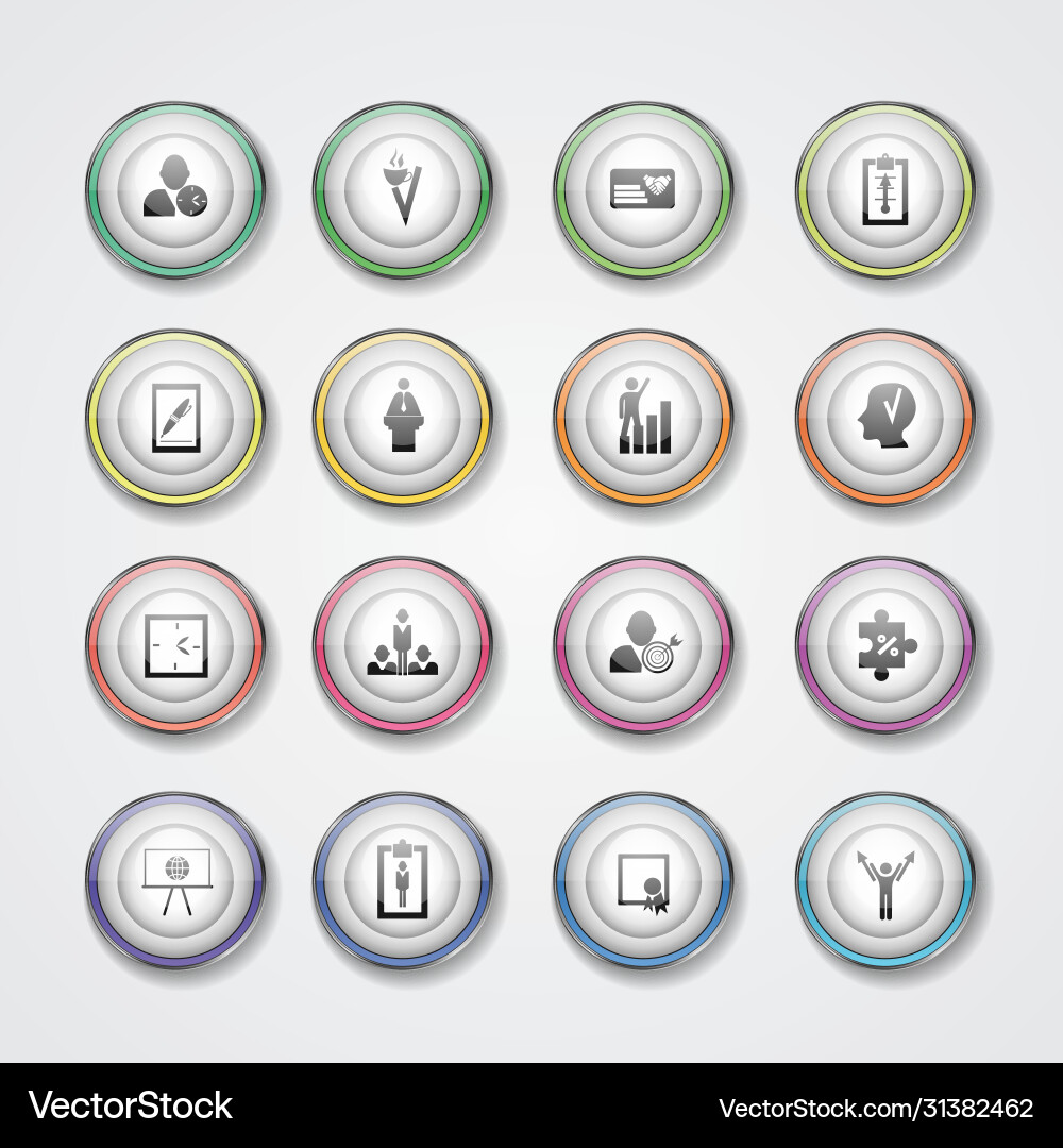 Assembly in flat style icons theme business Vector Image