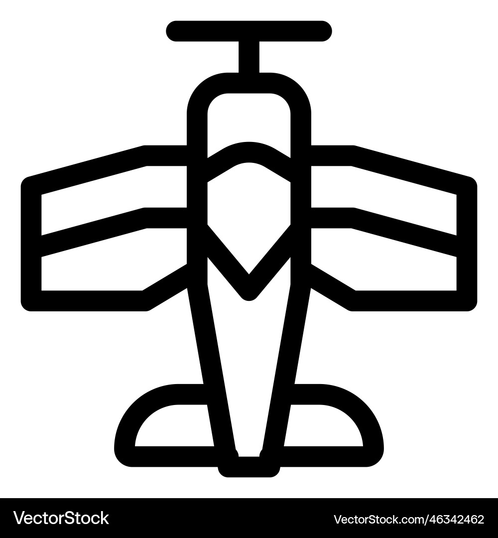 Biplane an old style aircraft Royalty Free Vector Image