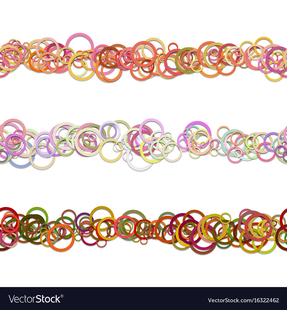 Circle pattern webage separator line design set Vector Image