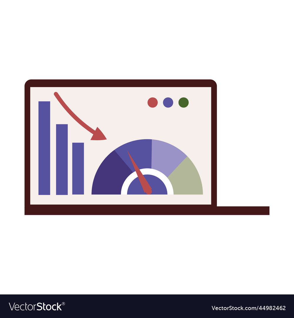 Computer benchmarking indicator Royalty Free Vector Image