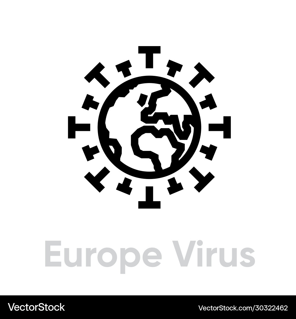 Europe virus spread globe pandemic novel Vector Image