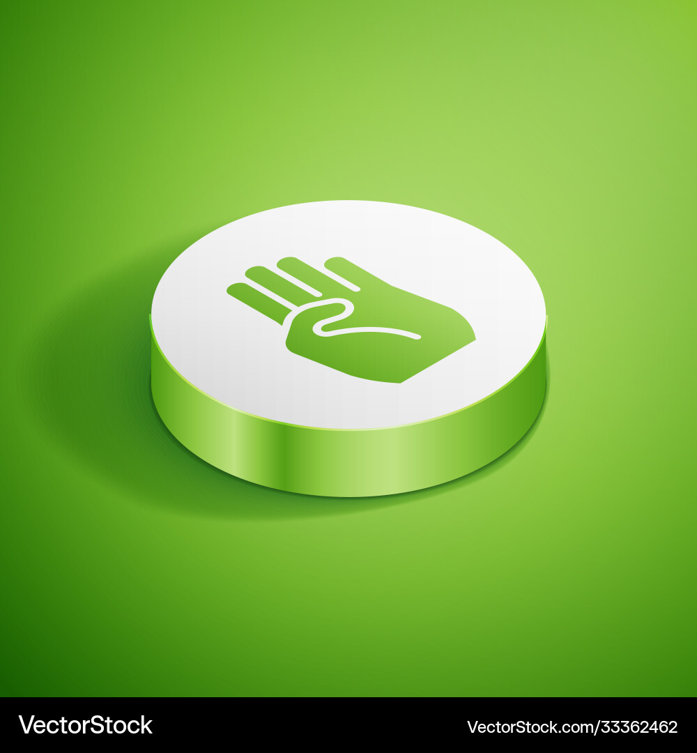 Isometric indian symbol hand icon isolated Vector Image