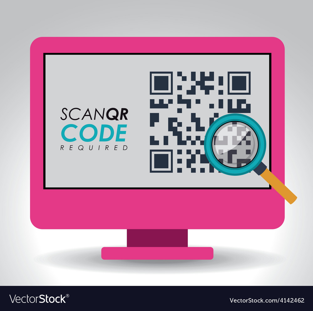 Scan qr code design Royalty Free Vector Image - VectorStock