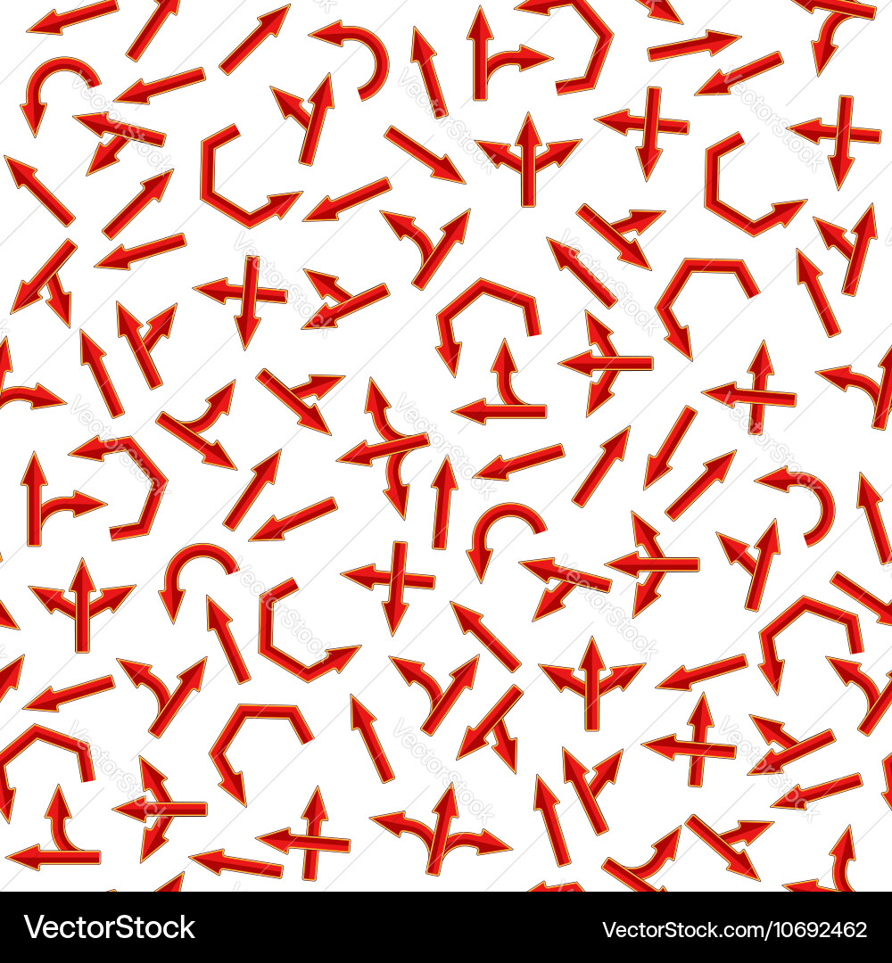Set of red arrows isolated Royalty Free Vector Image