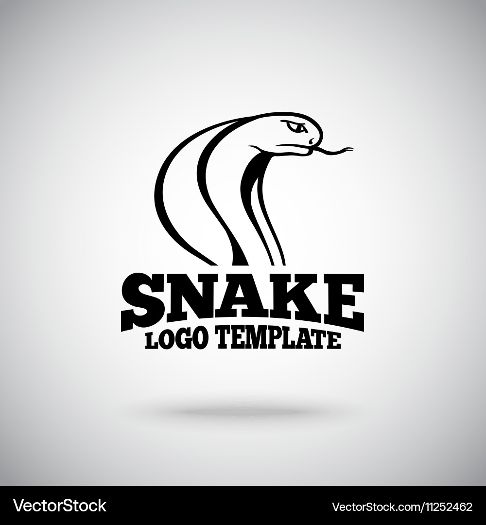 Snake logo template for sport teams Royalty Free Vector