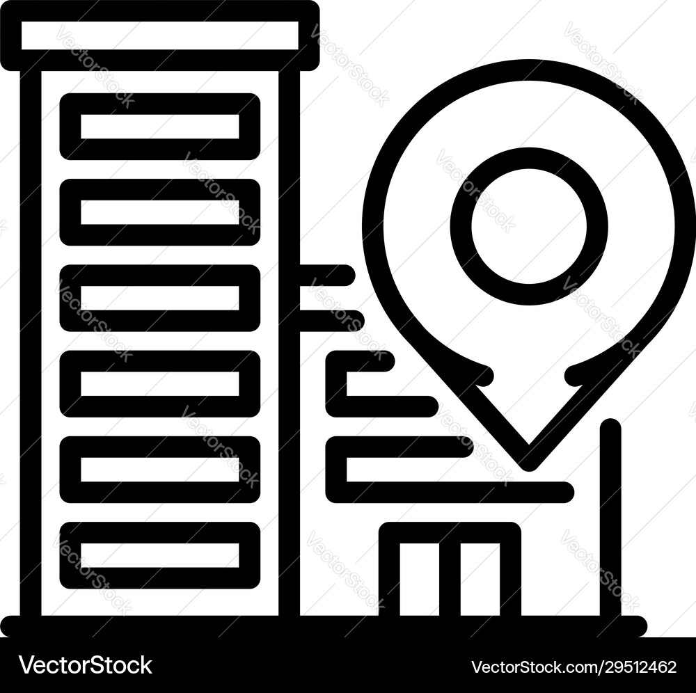 Staff office building icon outline style Vector Image