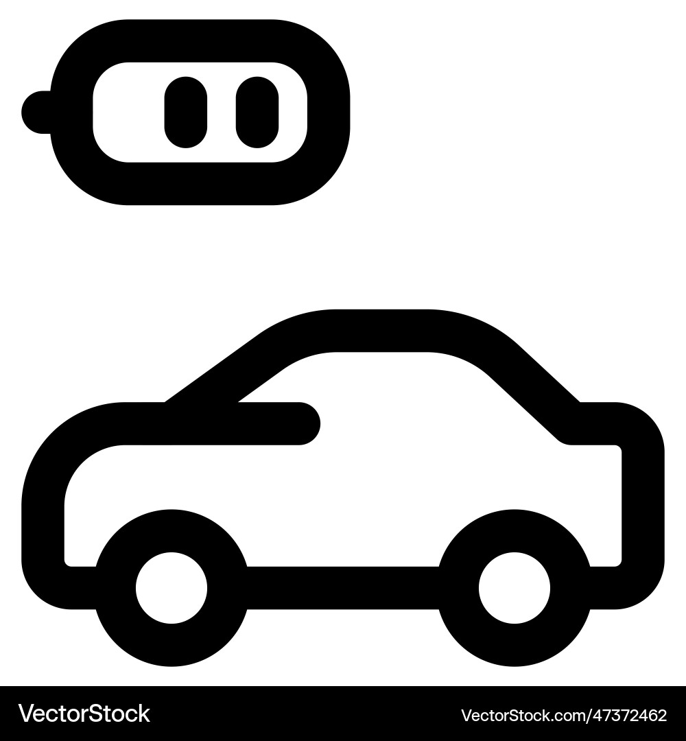 Using rechargeable batteries in electric car Vector Image