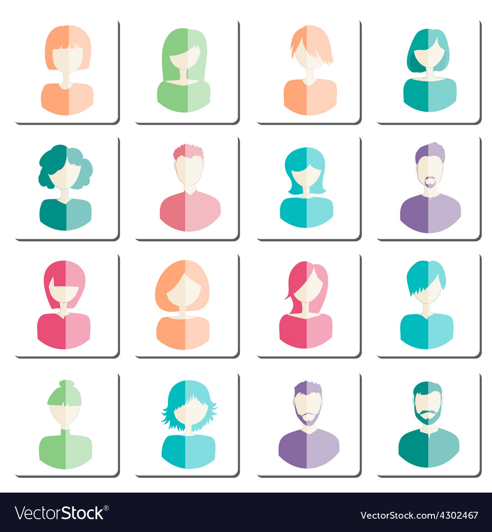 Abstract avatars Royalty Free Vector Image - VectorStock