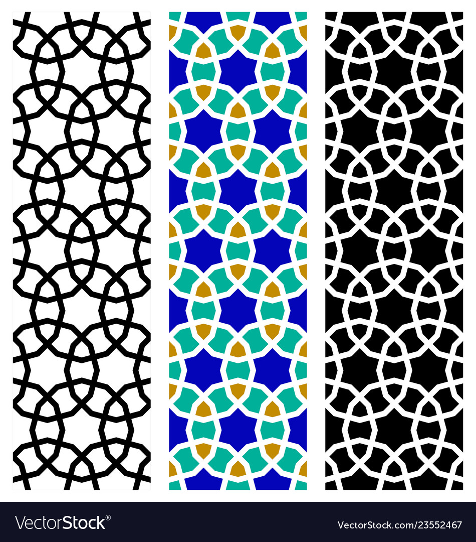 Arab mosaic islamic seamless pattern Royalty Free Vector