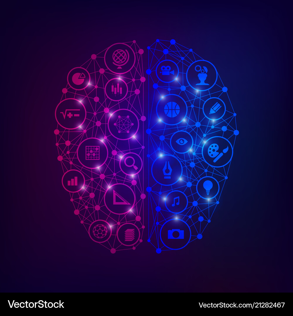 Brain side Royalty Free Vector Image - VectorStock