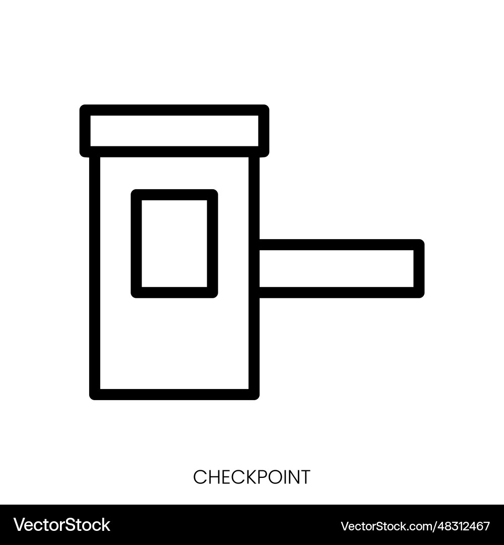 Checkpoint icon line art style design isolated on Vector Image