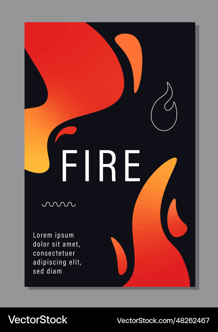 Fire black banner concept Royalty Free Vector Image