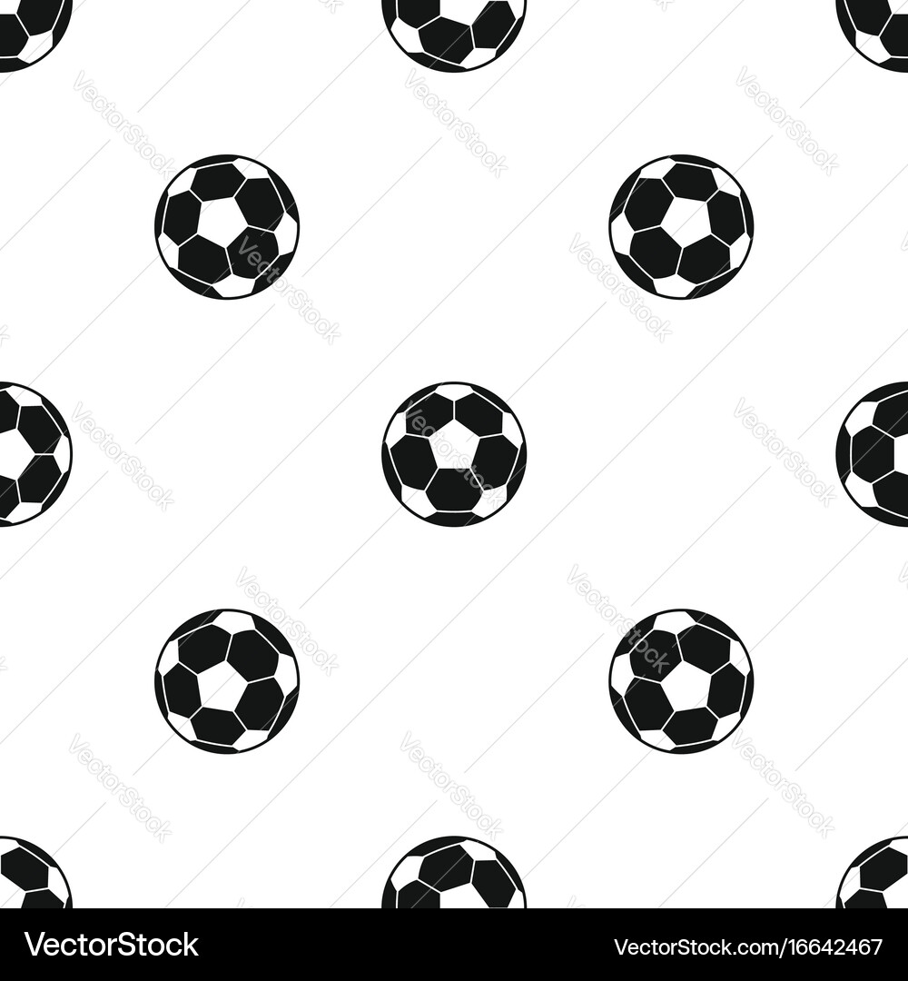 Football soccer ball pattern seamless black Vector Image