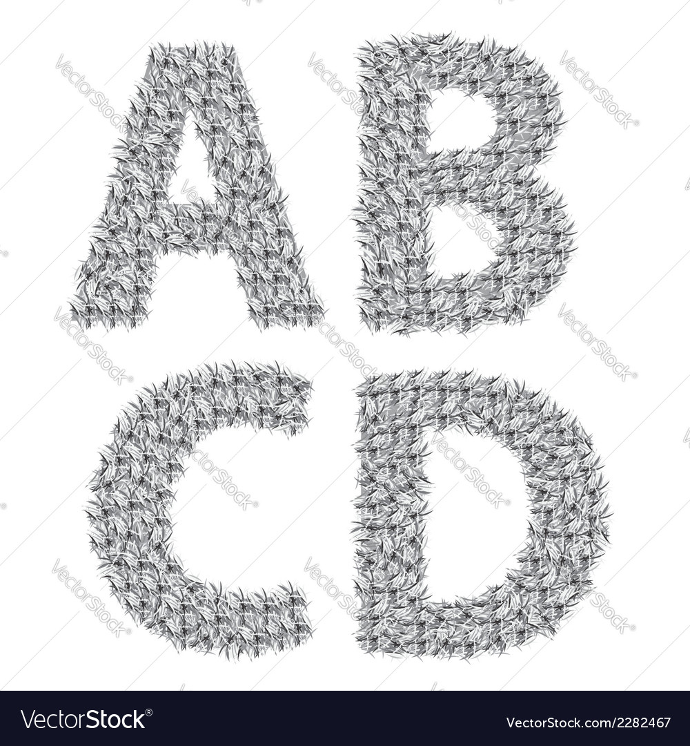 Gray letters Royalty Free Vector Image - VectorStock