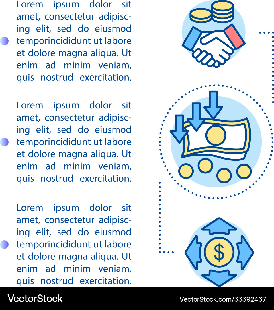 Investment management concept icon with text Vector Image