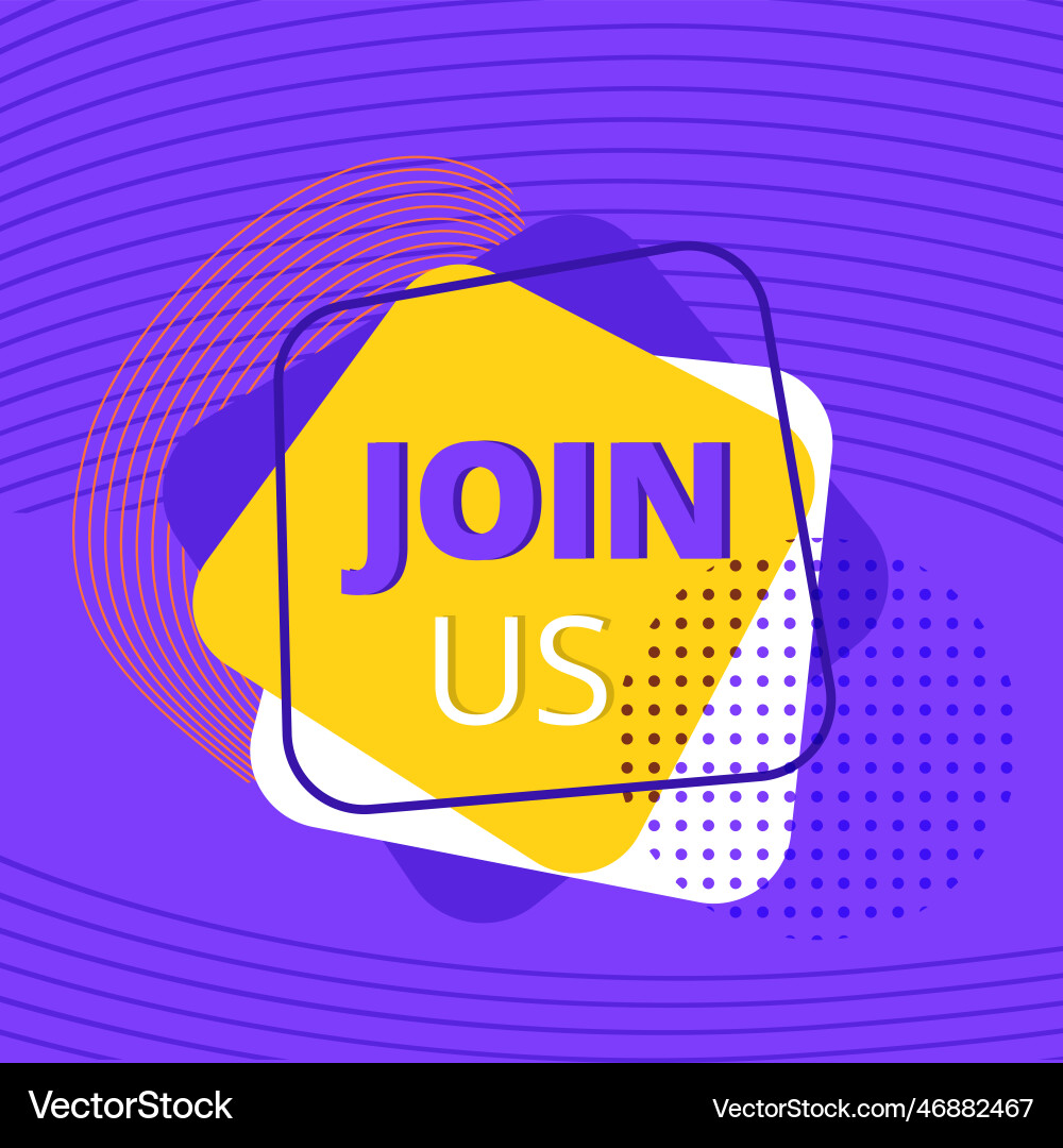 Join us concept Royalty Free Vector Image - VectorStock